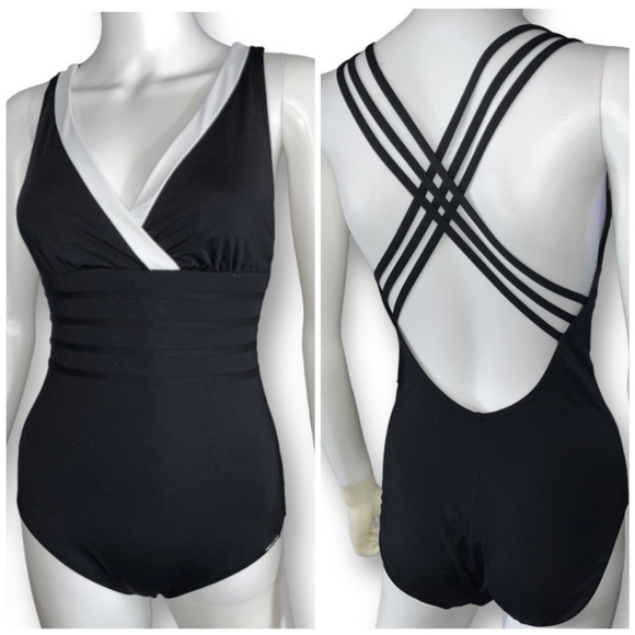 Azura Australia | Swim | Azura Australia Black White Contrast Trim One ...